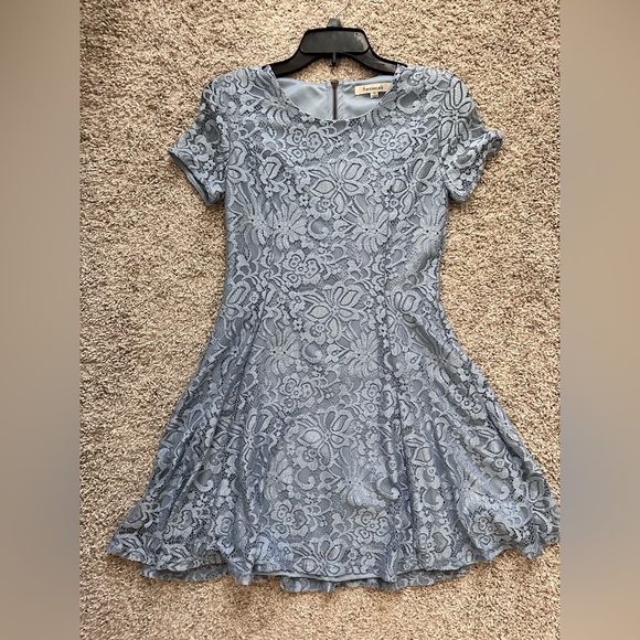 Francesca's Collections | Dresses | Light Blue Lace Dress | Poshmark